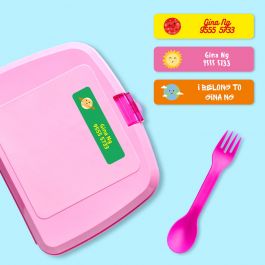 16 large stick-on name labels for objects | stickerkid.sg