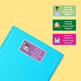 10 custom stick-on labels for books & notebooks | stickerkid.sg